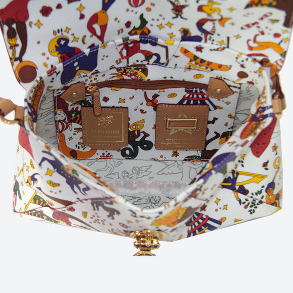 Piero Guidi Magic Circus - 9 x 6 x 2 in. White or Black Small Sling Ba ...